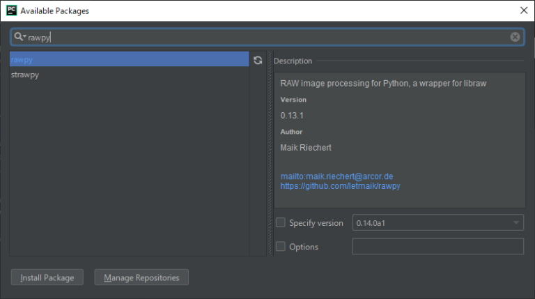 rawpyでPython現像 その1（準備） | キャンプ工学